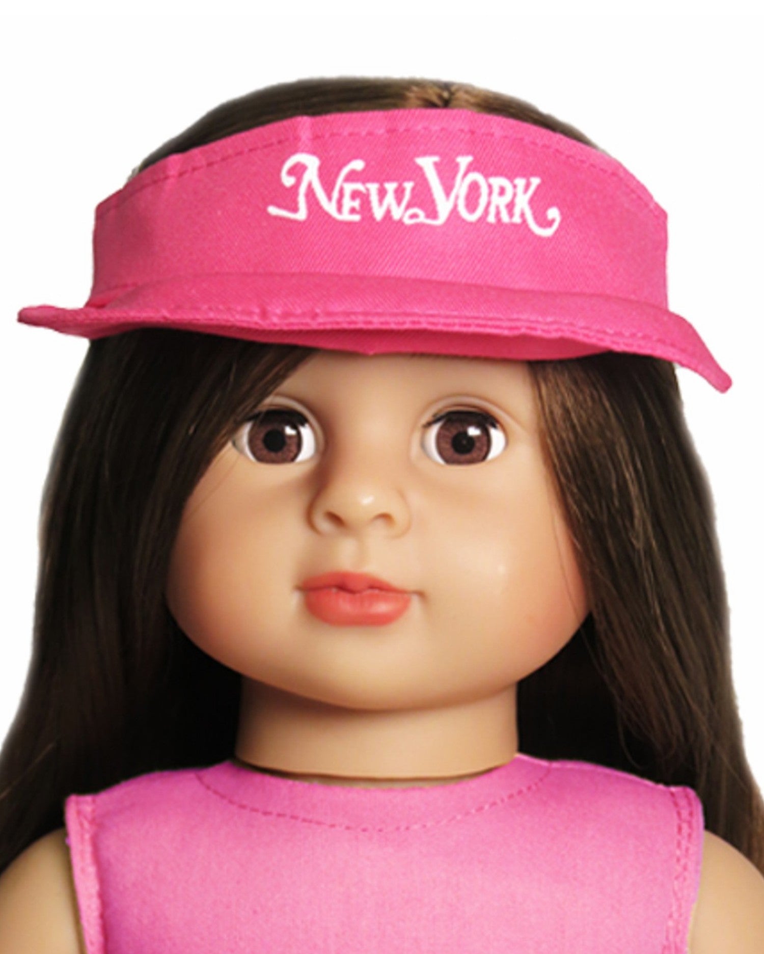 Pink Visor – Doll Clothes by Carole
