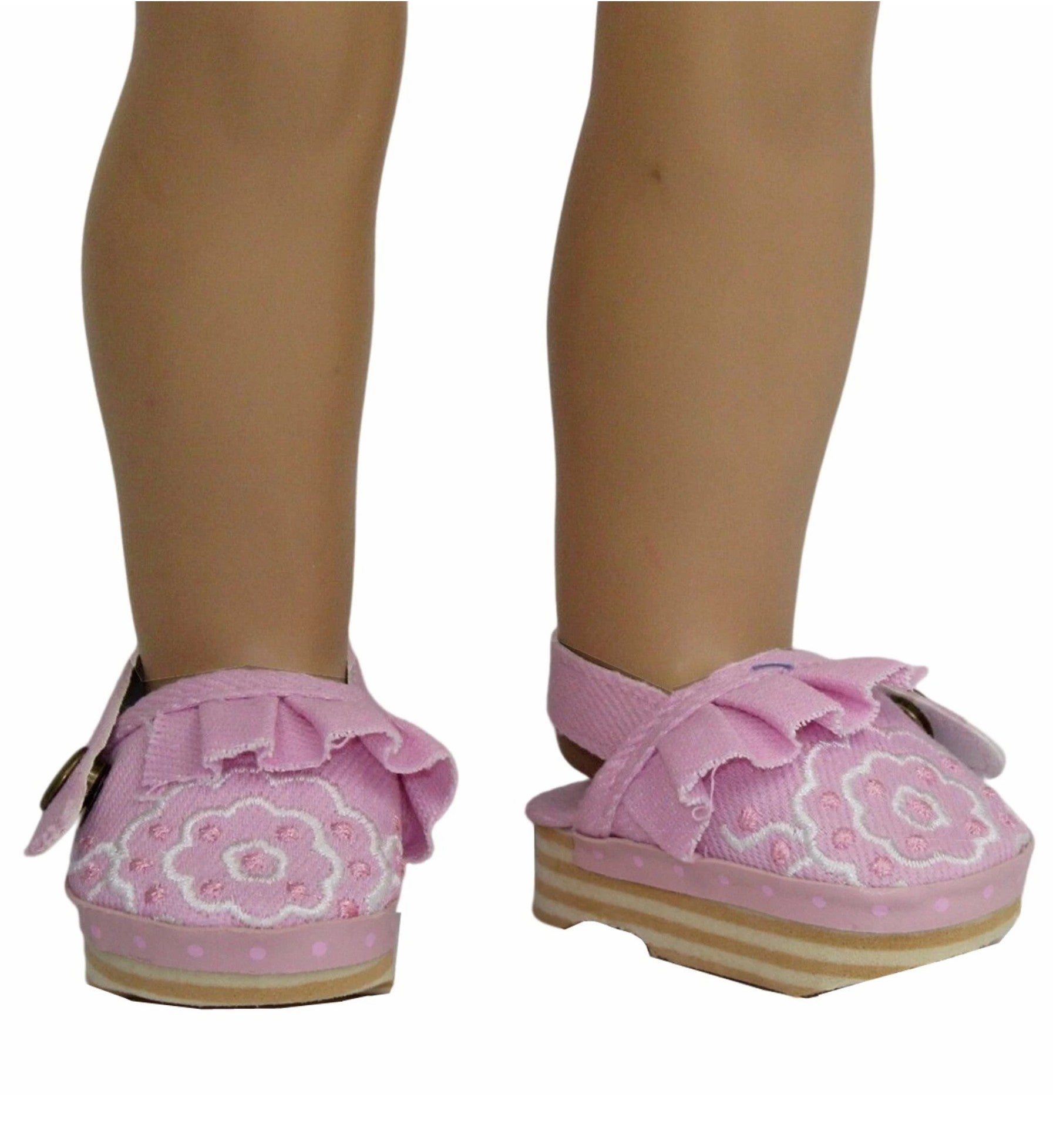Pink Canvas Clogs – Doll Clothes by Carole