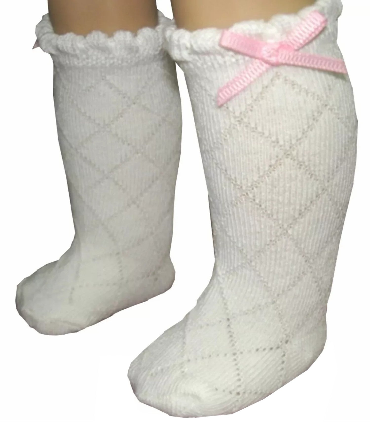 Heavy Diamond Pattern Knee Highs – Doll Clothes by Carole