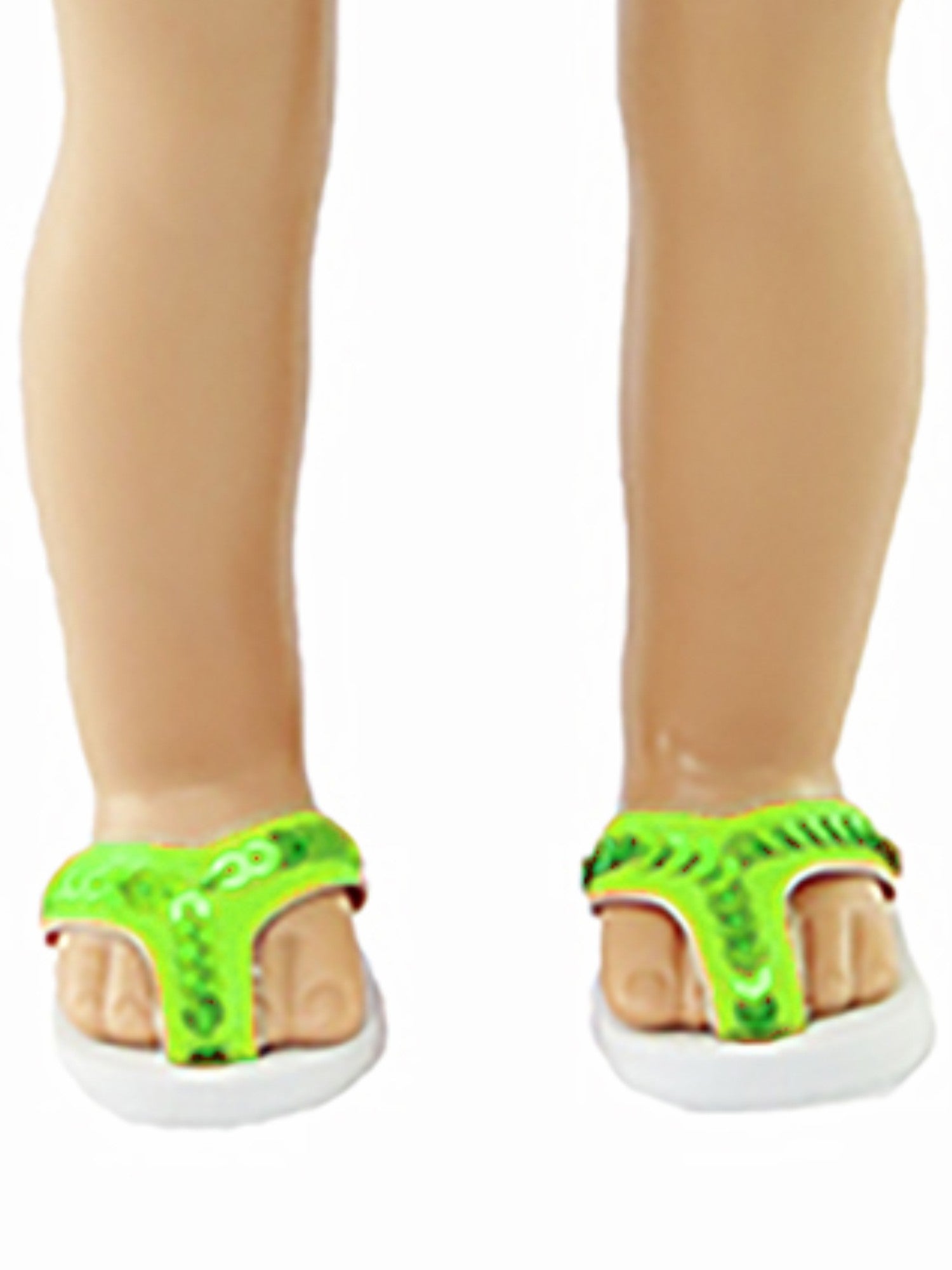 Lime Green Sequin Flip Flops – Doll Clothes by Carole