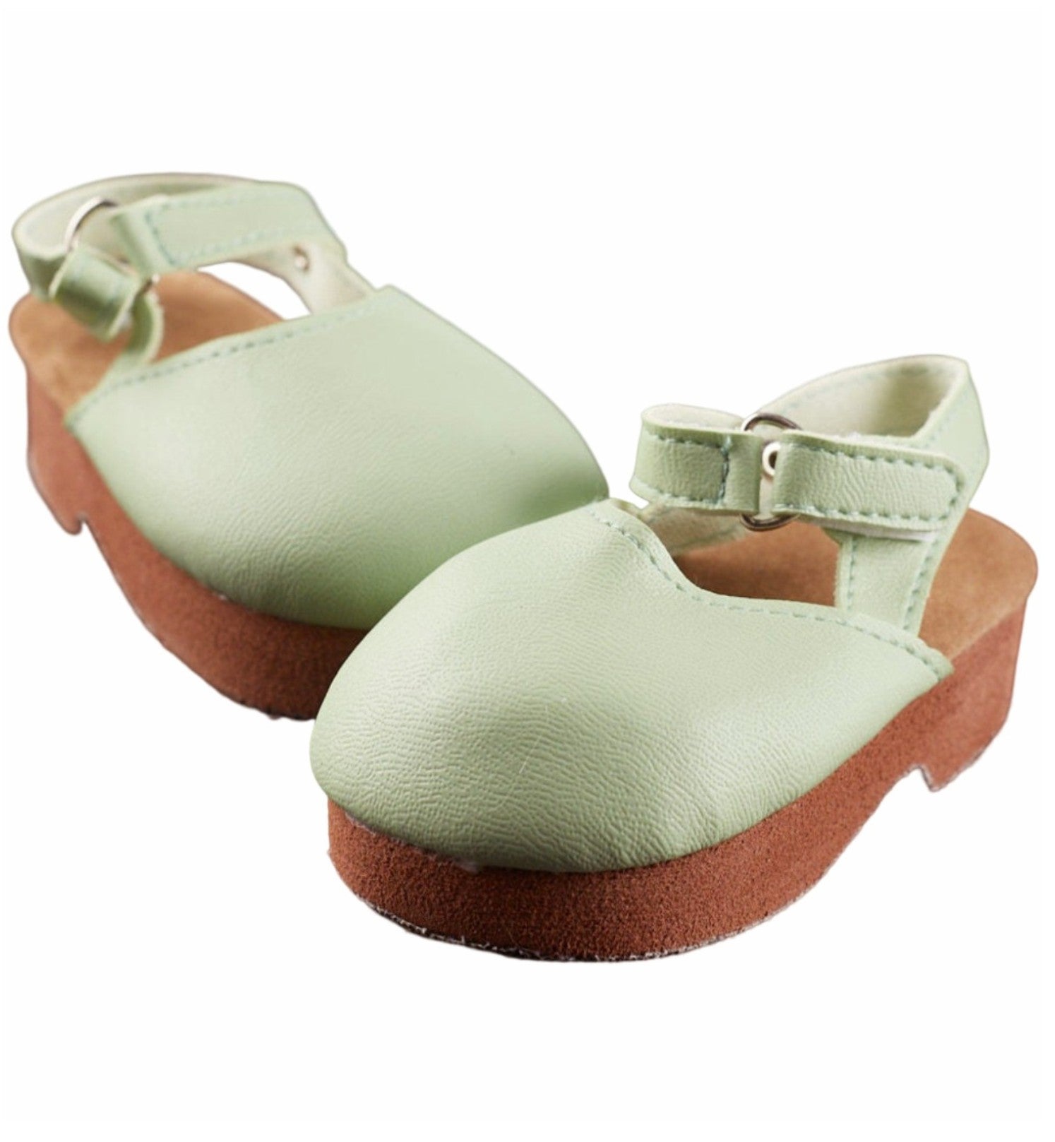 Light Green Clogs – Doll Clothes by Carole