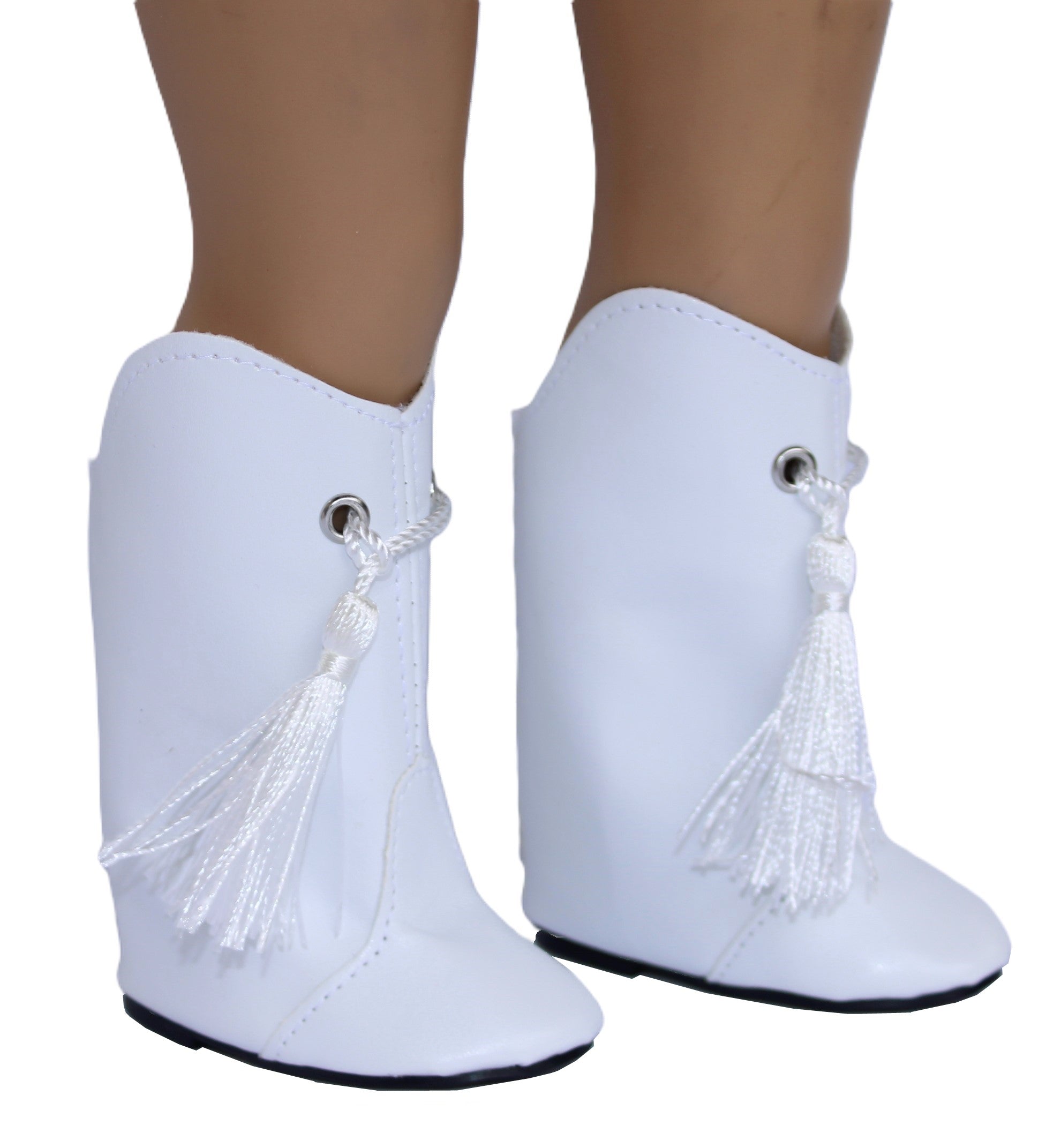 White Majorette Boots – Doll Clothes by Carole